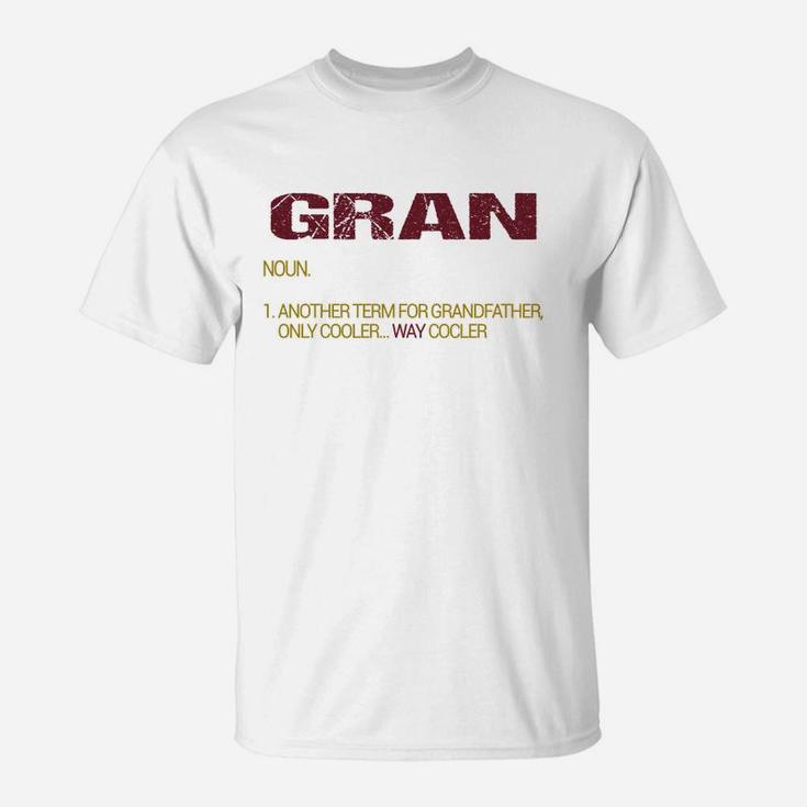 Gran Funny Grandfather Definition Distressed Retro Men Gift T-Shirt ...