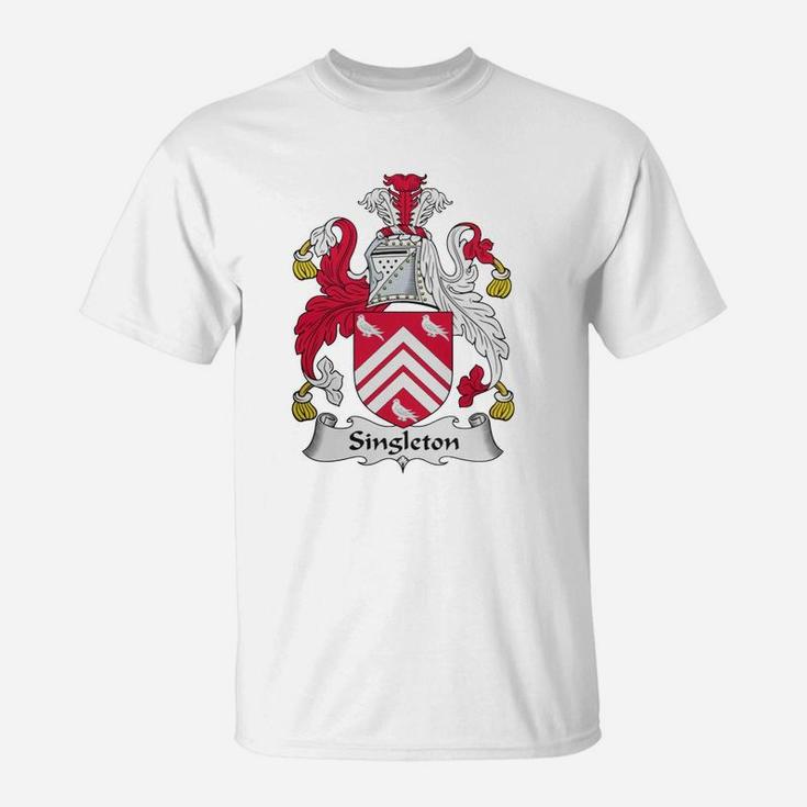 Singleton Family Crest British Family Crests T-Shirt - Seseable