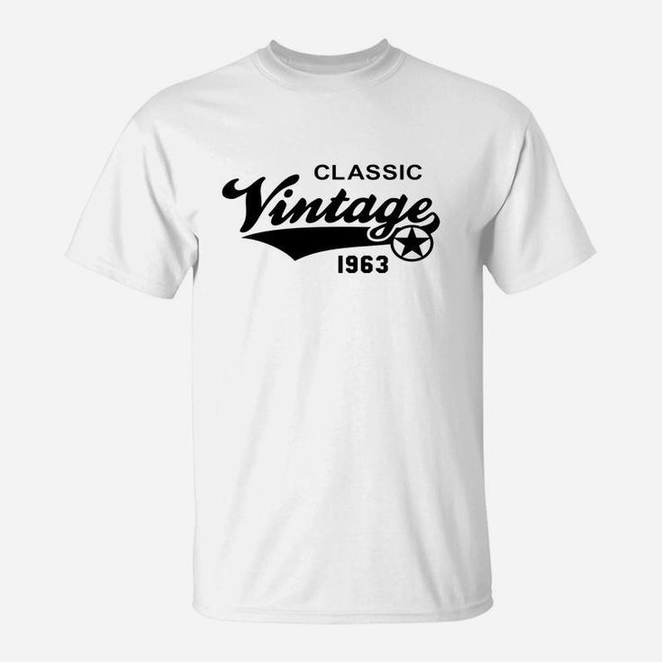 Vintage Classic 1963 Birthday Anniversary T-Shirt - Seseable